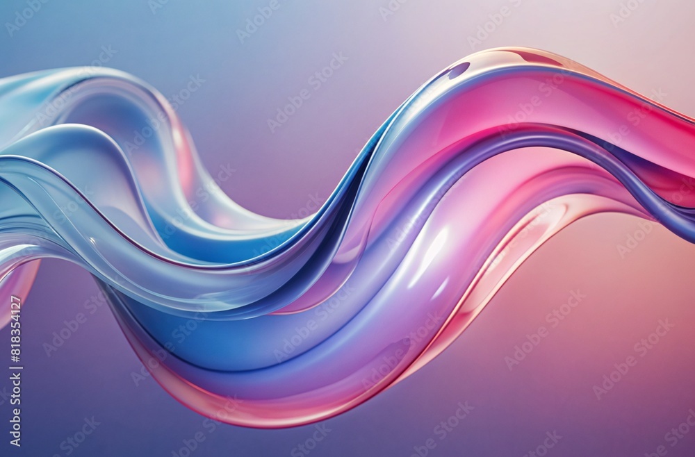 Transparent, gradient wave design with a soft, pastel color scheme ...