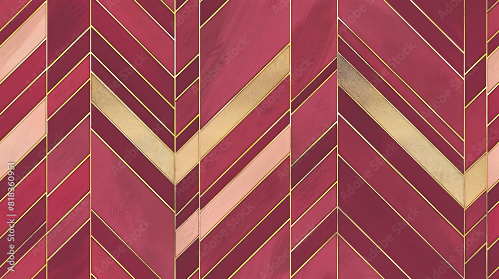 Regal Chevron with Gold Lines on Deep Pink / blush Luxury and elegance ...
