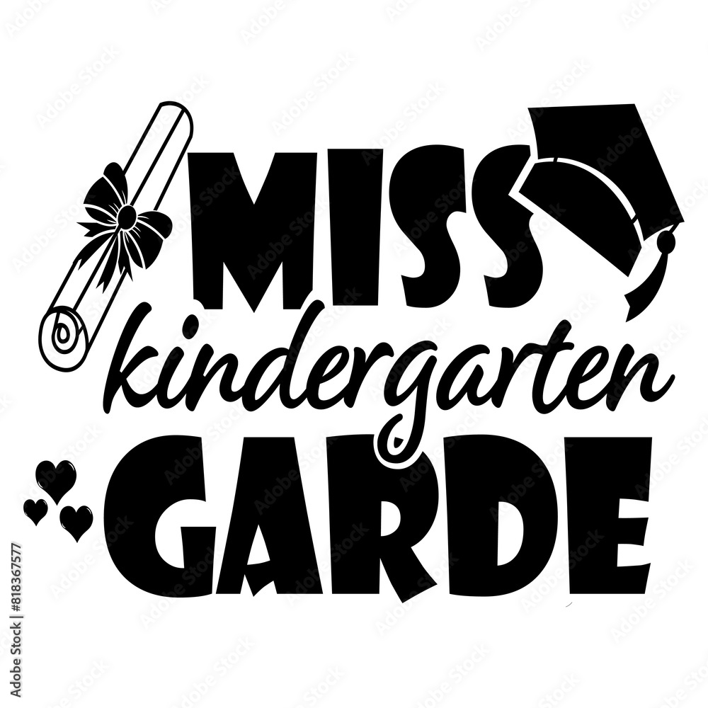 Miss Kindergarten Grad, Girls Kindergarten Graduation Shirt svg, Cricut ...