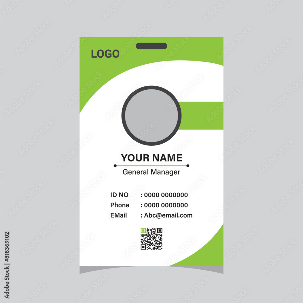 Modern Identity Card, Company employee ID card design. (F) Stock Vector ...