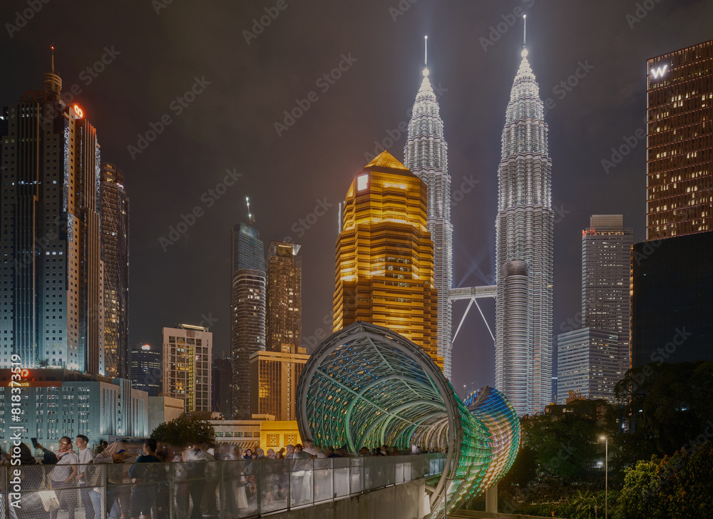 Saloma Link bridge in Kuala Lumpur, Malaysia is 69 meters combined ...