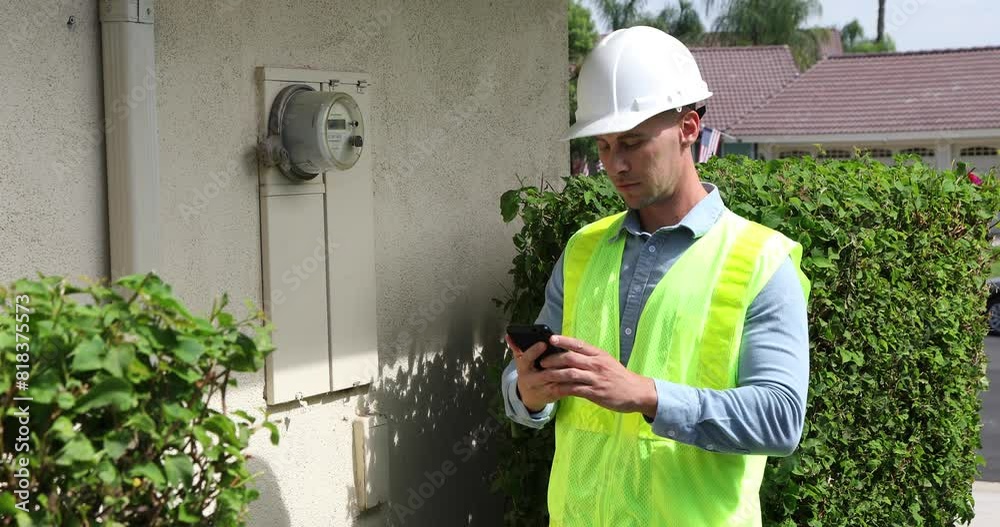 Smart Meter Man Thumbs Up Static Stock Video | Adobe Stock