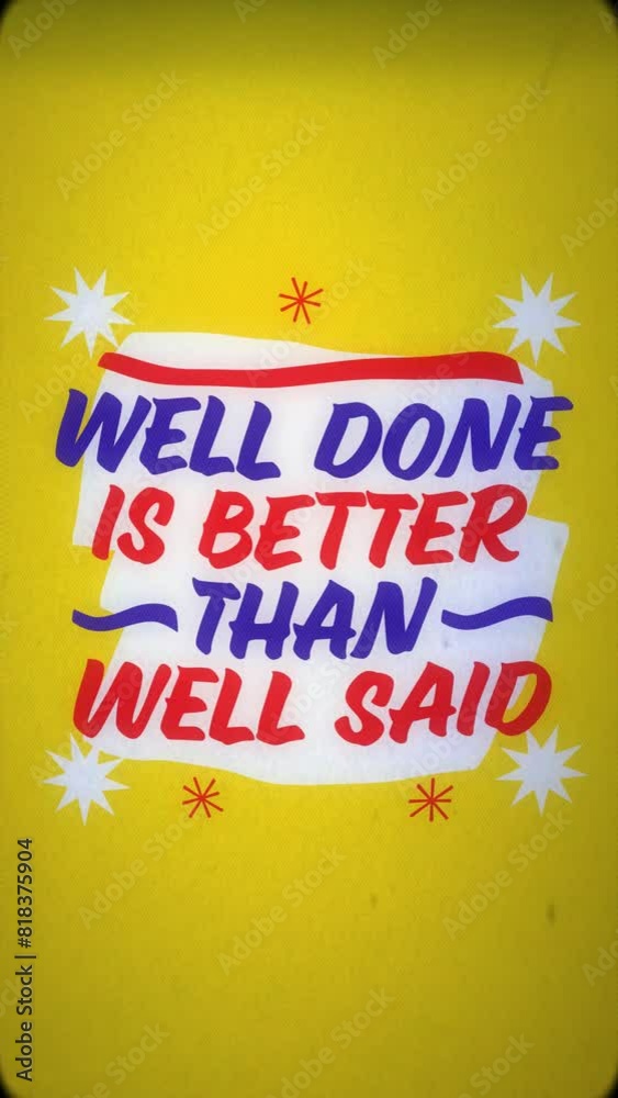 Well done is better than well said quote - Hand Lettered vintage ...