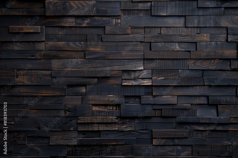 Dark Brown Wooden Wall Background With Dark Wood Texture Wall Cladding Pattern In Interior