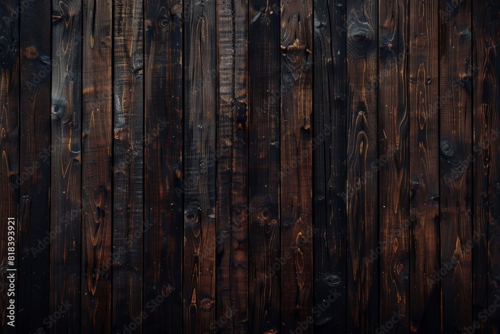 Dark brown wooden wall background with dark wood texture, wall cladding ...