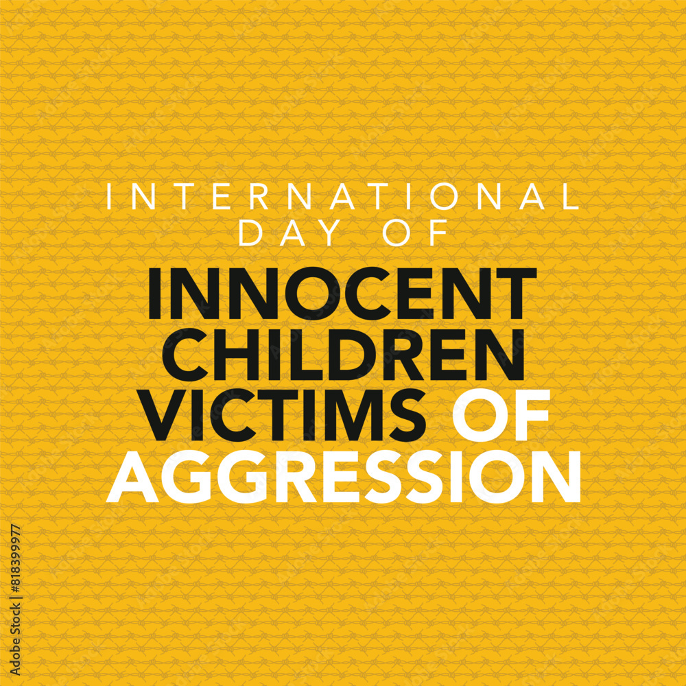 vector illustration. international day of innocent children victims of agression in june. vector ...