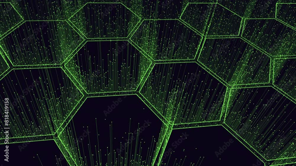 Digital representation of a honeycomb pattern: Hexagonal shapes ...