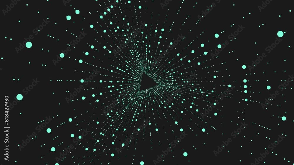 A 3D rendering depicts a network of interconnected circles resembling a ...