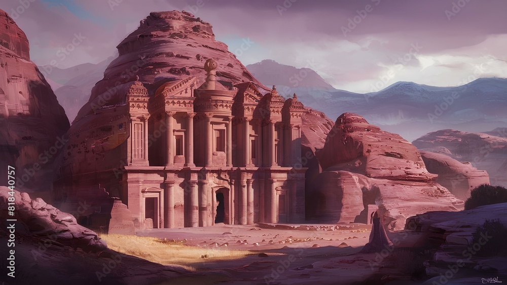 Petra, the ancient Jordanian city, one of the seven world wonders ...