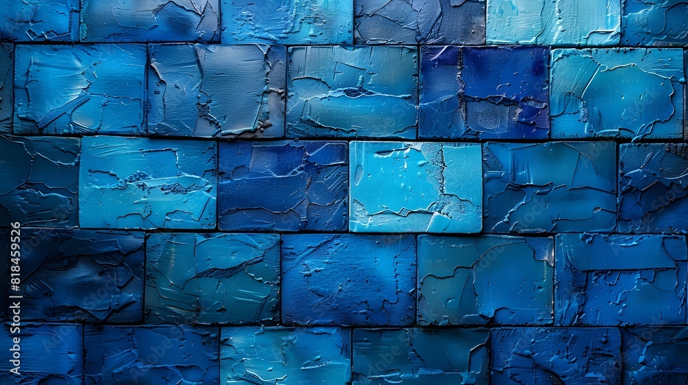 Blue brick wall background, texture of blue bricks, blue wall ...