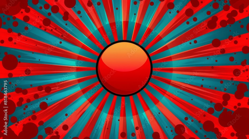 Circus sunburst in vintage vibes background and spiral retro rays, vintage poster sun burst ...