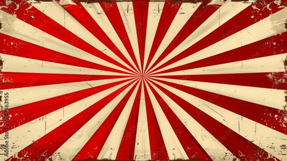 Circus sunburst in vintage vibes background and spiral retro rays, vintage poster sun burst ...