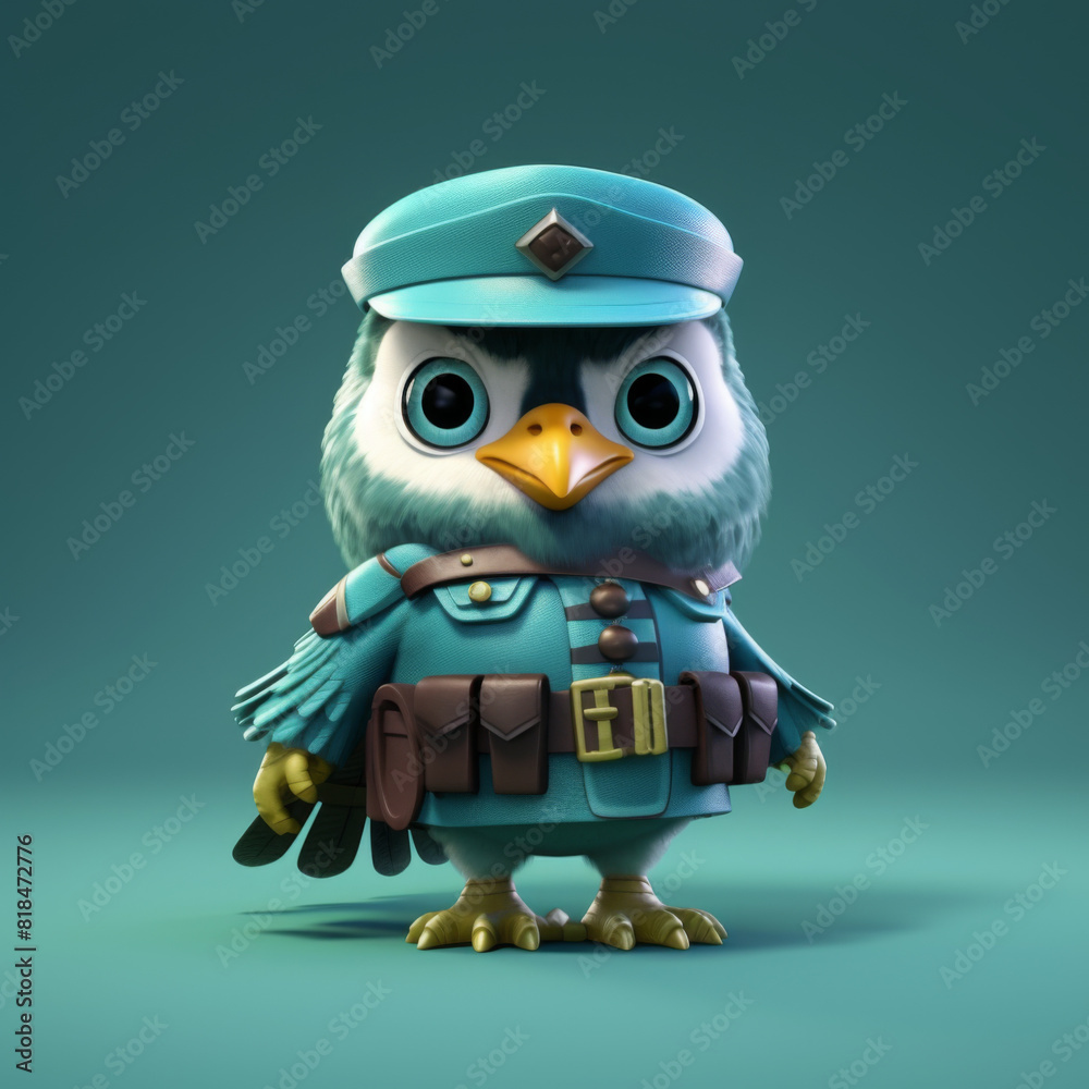 Animal Crossing of anthropomorphic bird as doctor, full body, standing ...