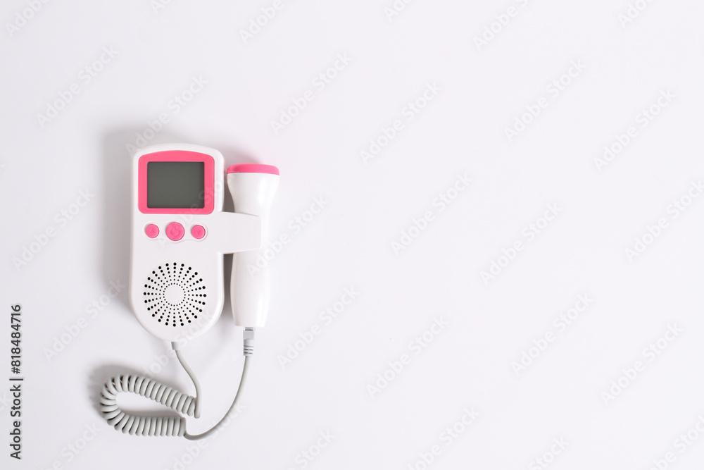 Medical equipment. Fetal doppler isolated on white background, Doppler ...