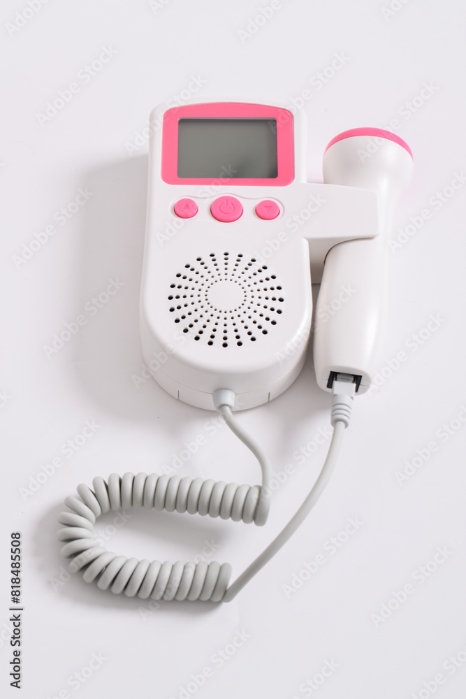Medical equipment. Fetal doppler isolated on white background, Doppler ...