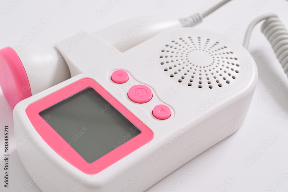 Medical equipment. Fetal doppler isolated on white background, Doppler ...