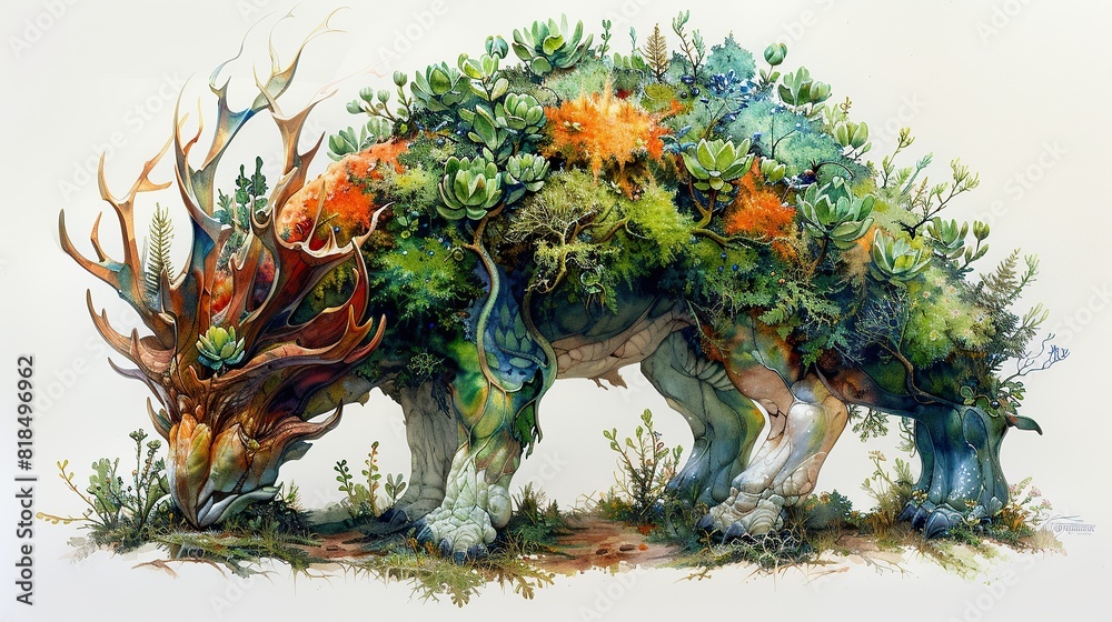 generate an imaginative plant species that exhibit a unique fusion of ...