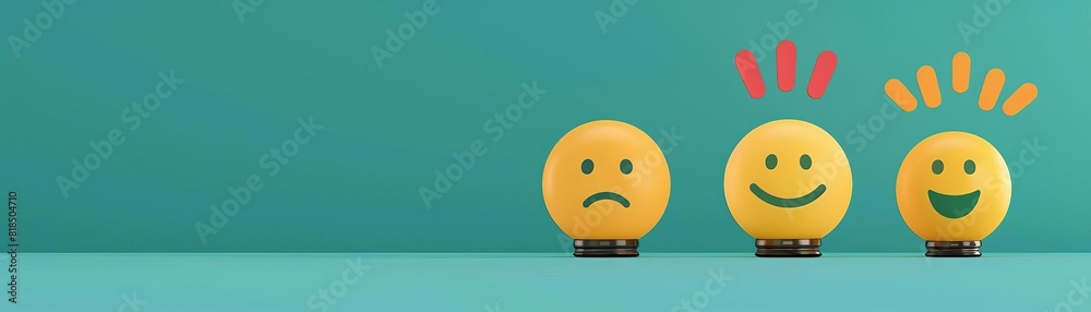 Emotional control kit flat design front view psychological resilience ...