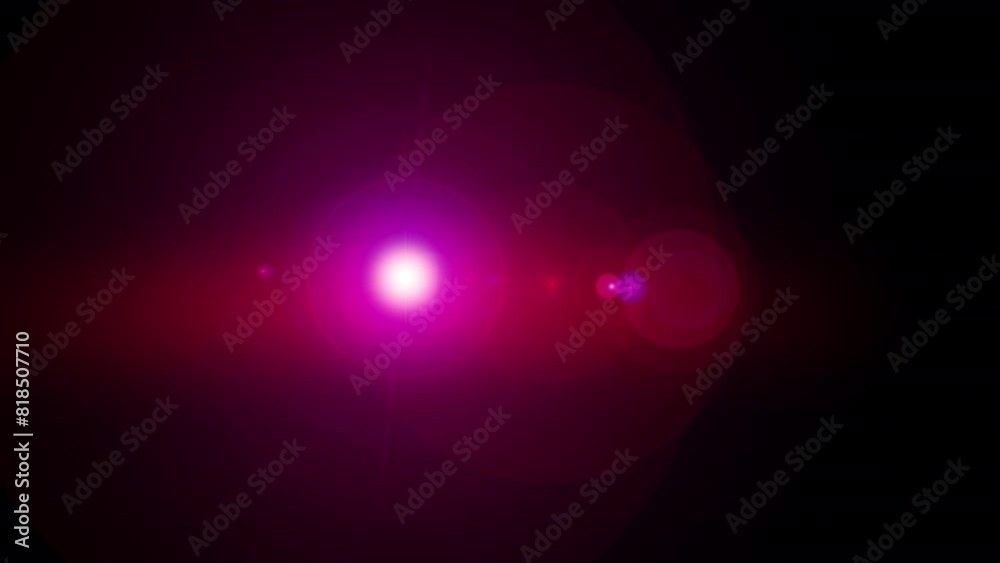 Abstract Digital lens flare in black background. Beautiful digital ...