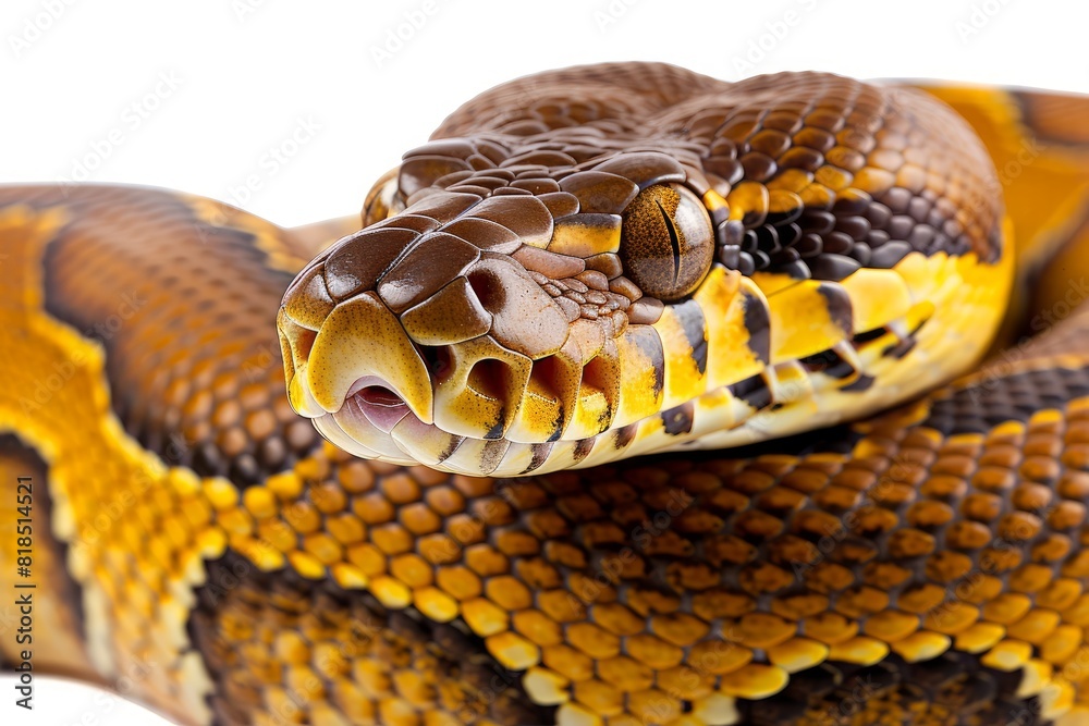 Burmese Python's Scale Shimmer: Highlight the shimmering scales of a ...
