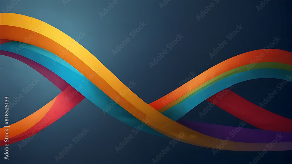 World Autism Awareness Day background with rainbow-colored infinity ...