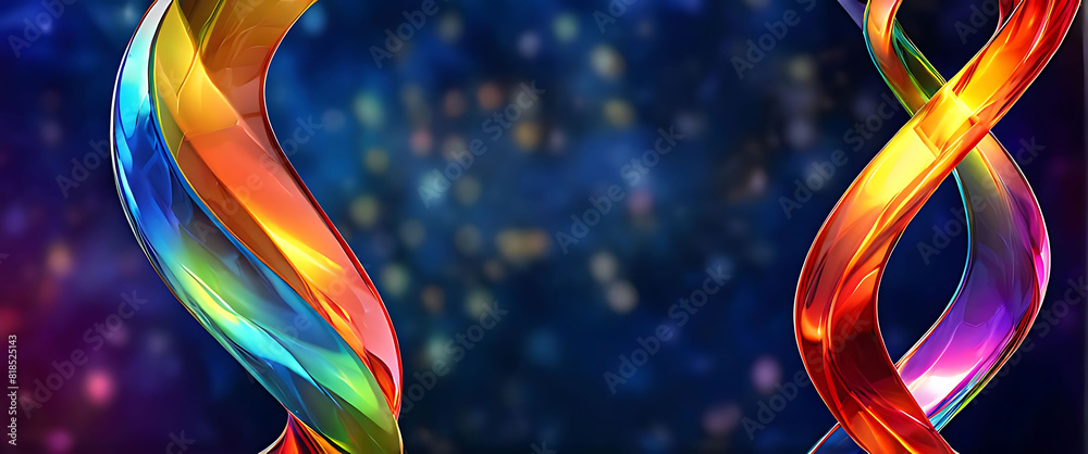 World Autism Awareness Day background with rainbow-colored infinity ...