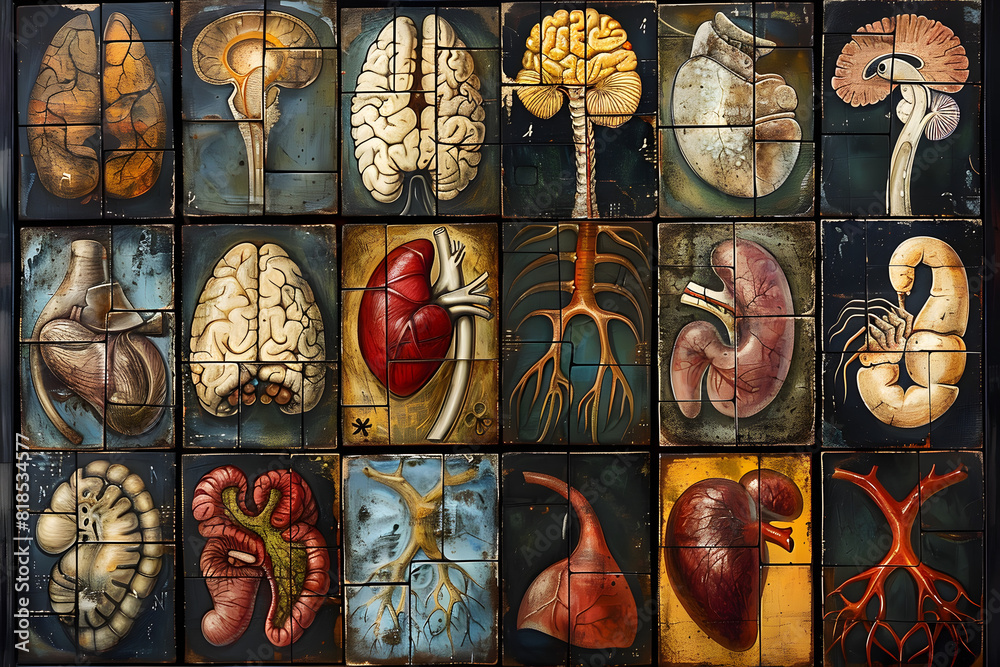 Figure of the organs in the body of life on Earth. Stock Illustration ...