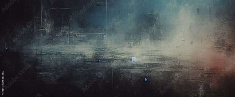 Glitter mist. Paint water splash. Magic spell. Blue teal aqua silver ...