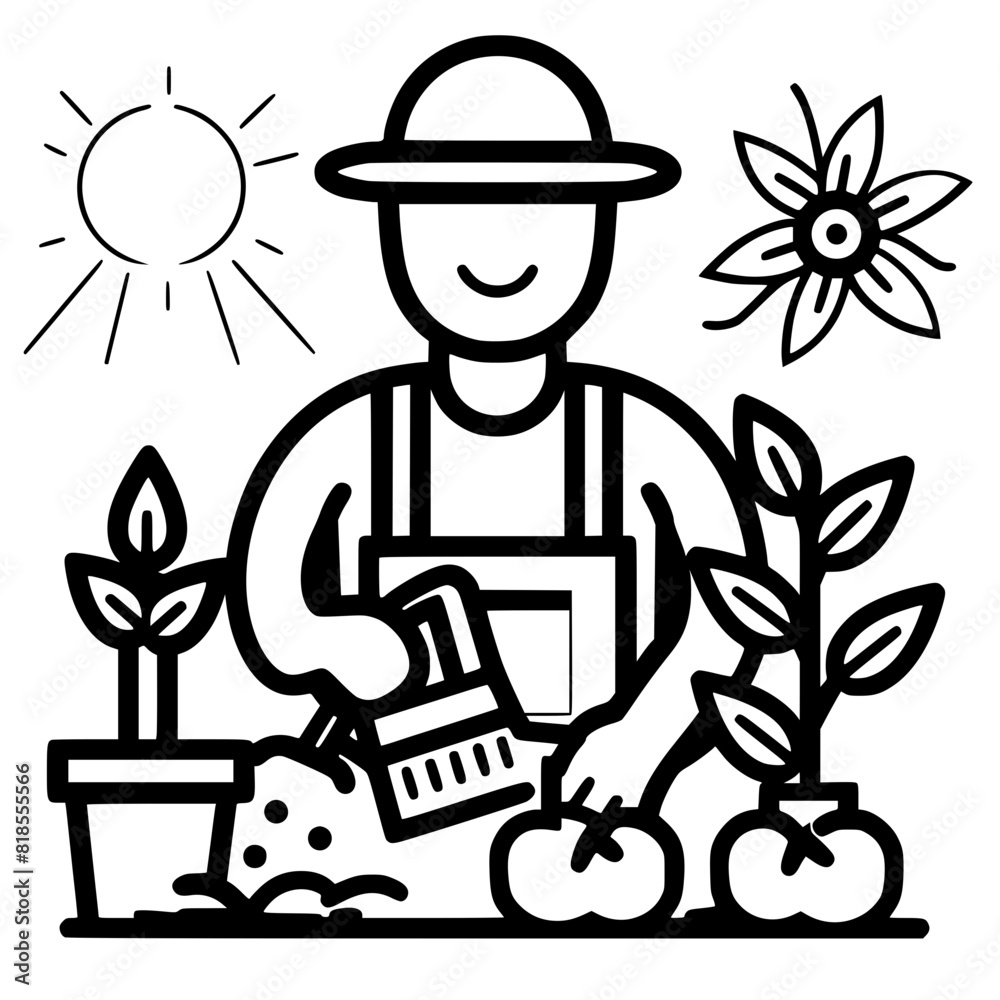 gardening icon, agriculture icon, tree icon, harvest icon, horticulture ...