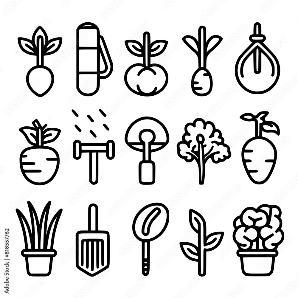 gardening icon, agriculture icon, tree icon, harvest icon, horticulture ...