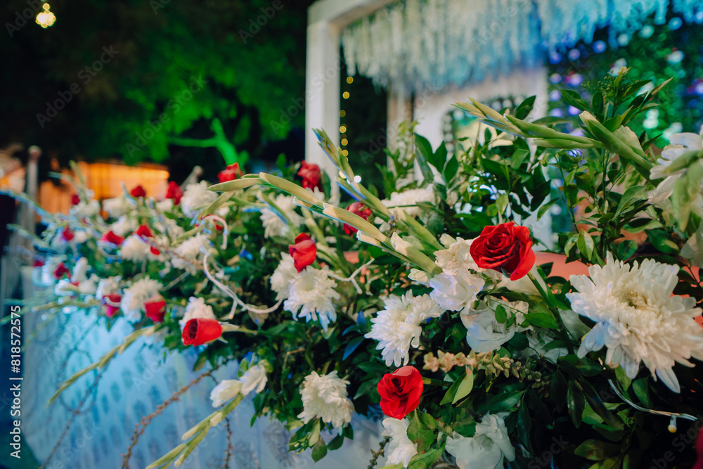 Flower decoration arrangement in an event | Indian wedding ceremony ...