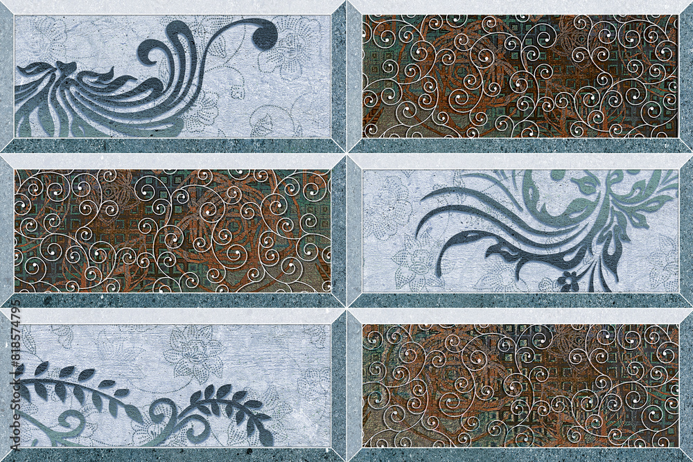 Digital wall Tile , ceramic wall decor tile , Multicolour Digital Wall ...