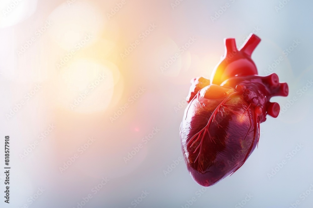 Minimalistic and vibrant illustration of the cardiovascular system ...