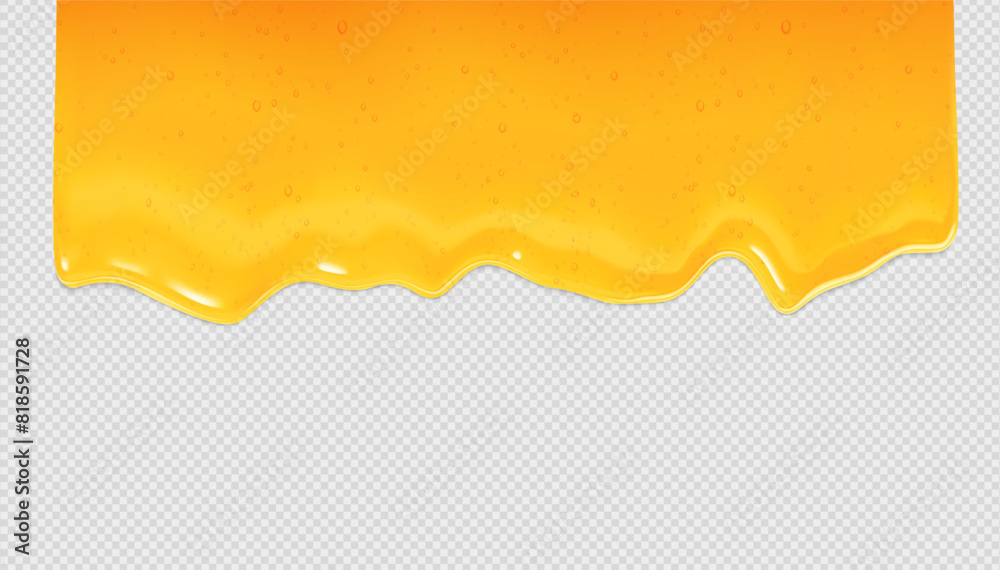 Realistic honey falling drops. Vector illustration isolated on ...