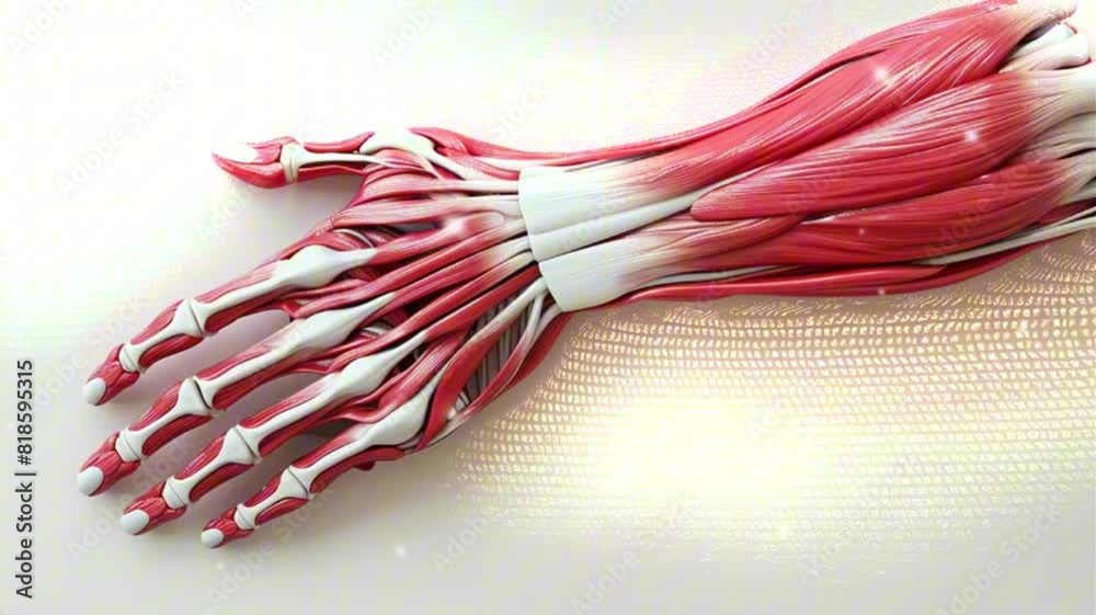 anatomy of human body parts. 3d illustration of human hand anatomy ...