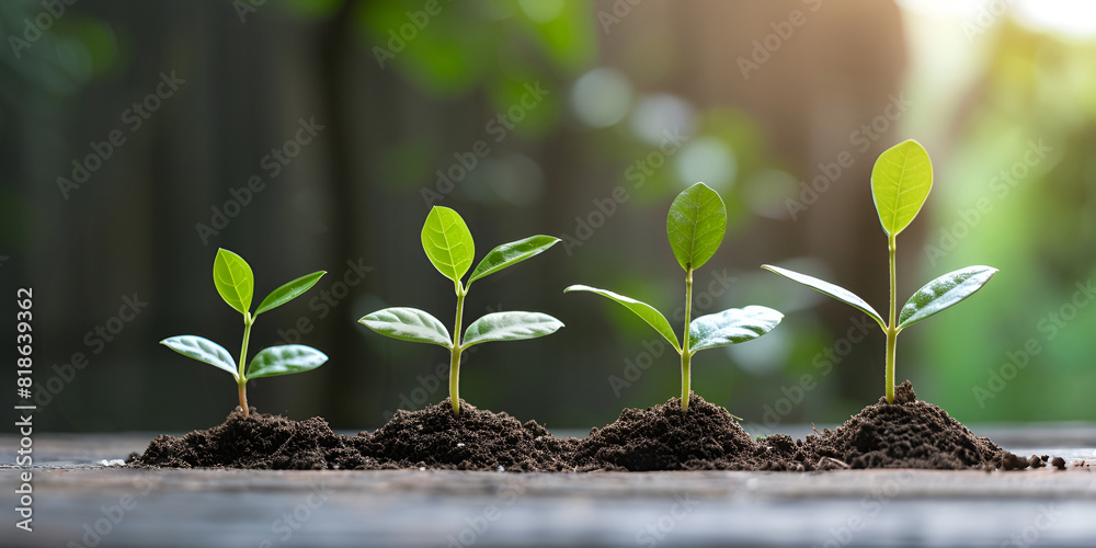 Growth Stages | Nature's Progression | stages of green trees growing on ...