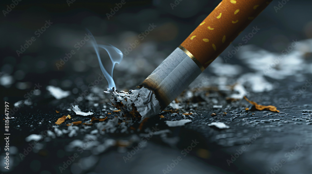 Minimalist photo of a cigarette being snipped by a pair of scissors ...