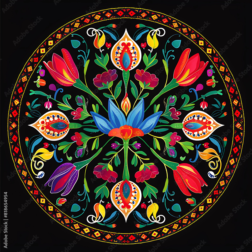 Bengali traditional folk art of Rickshaw Painting showcases motifs ...