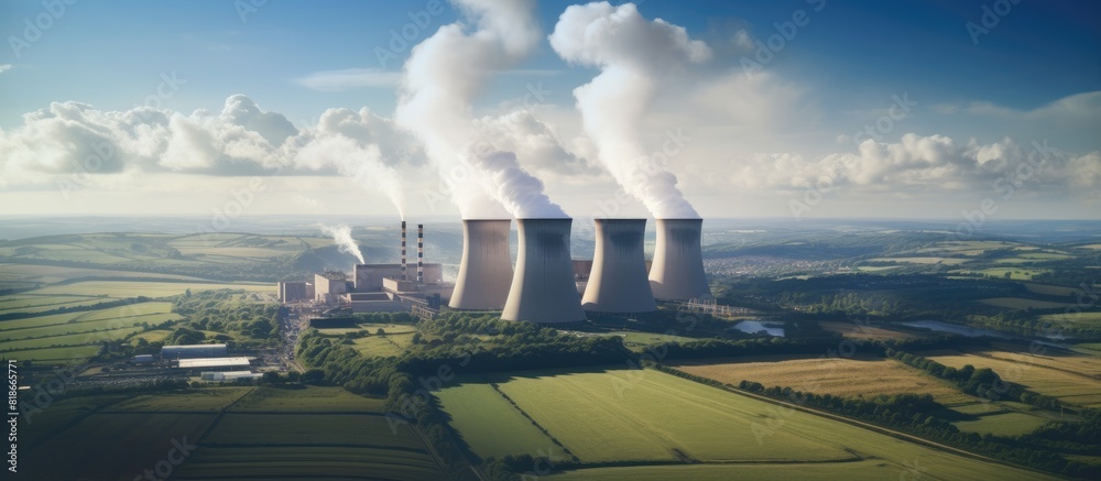 An aerial photograph showcases the Drax Power Station in North ...