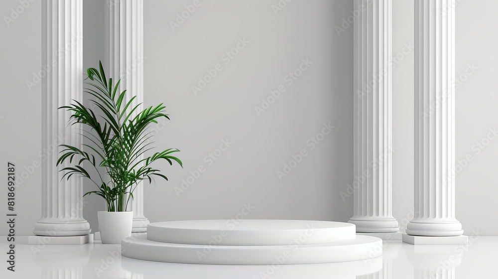 Background podium column 3d roman luxury greek white ancient display ...