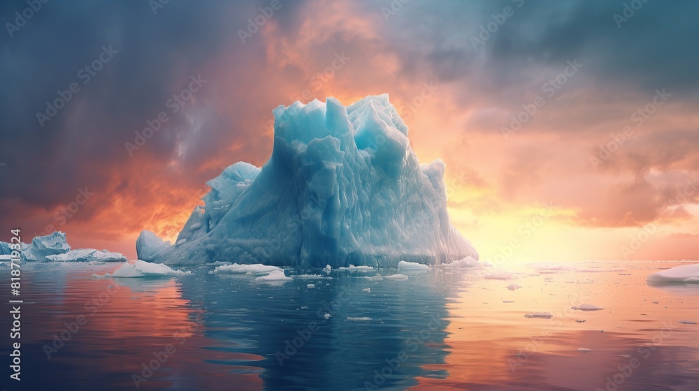 Iceberg - Hidden Danger And Global Warming Concept Generative AI Stock ...