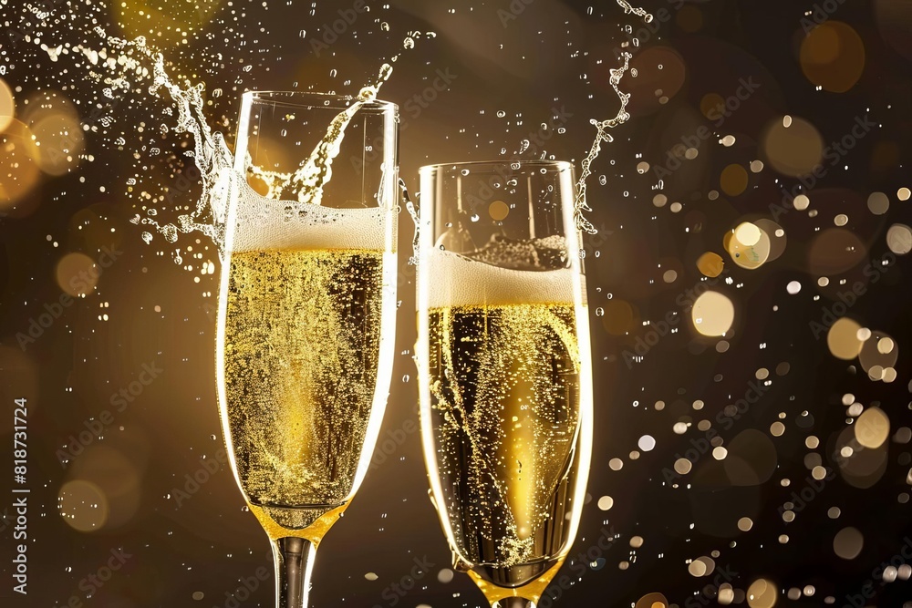 champagne bubbles celebration party toast festive effervescent ...