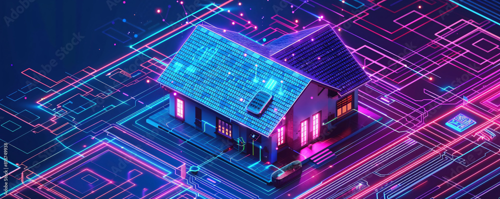 In a futuristic depiction of home technology, an individual uses a ...