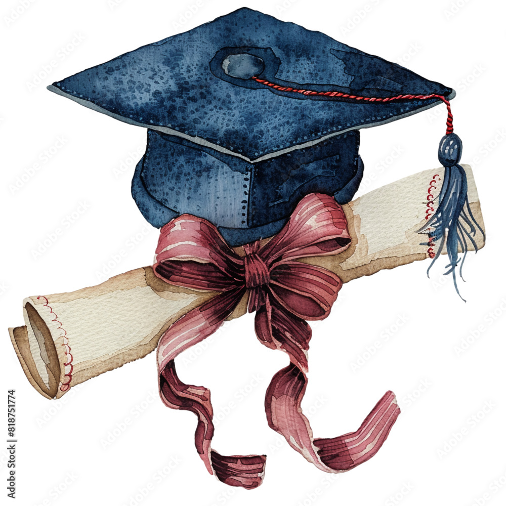 Graduation Watercolor Clipart, watercolor clipart elements featuring ...