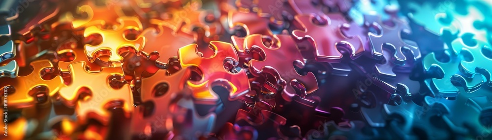Puzzle Pieces Representing Genes Multicolored puzzle pieces coming ...