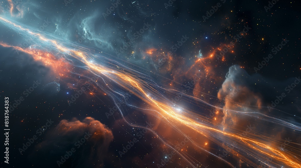 A cosmic highway stretching across the depths of space, connecting ...