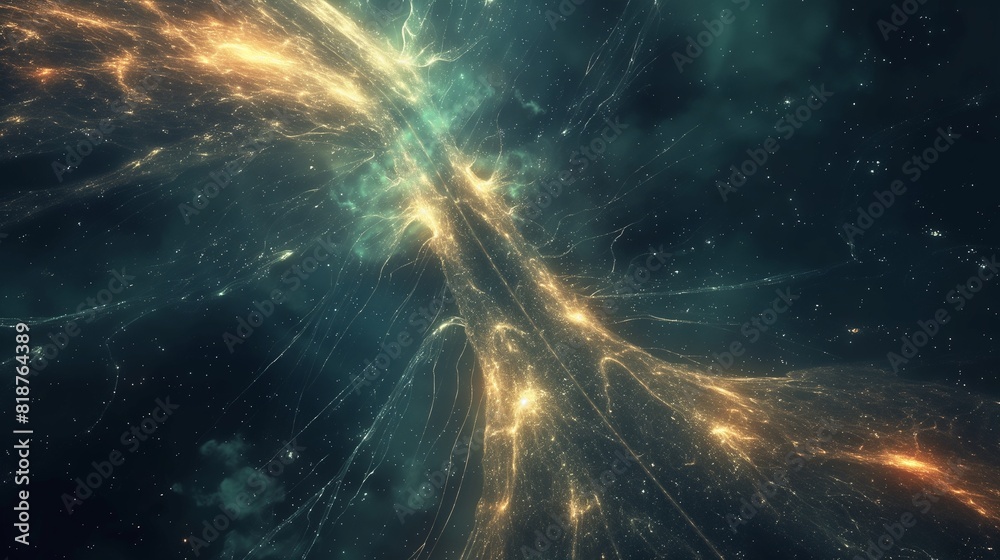 A cosmic highway stretching across the depths of space, connecting ...