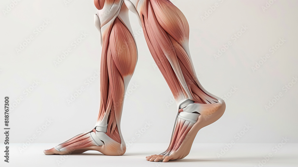 realistic illustration human leg muscle system anatomy Stock ...
