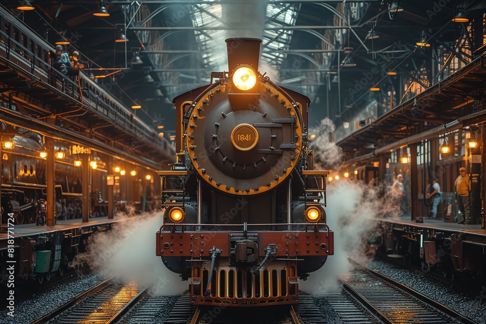 Foto de Railroad Yard Historic Steam Locomotive A historic steam ...