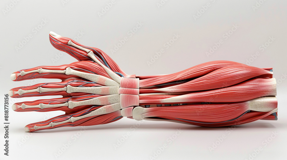 realistic illustration of human hand muscles system Stock Illustration ...